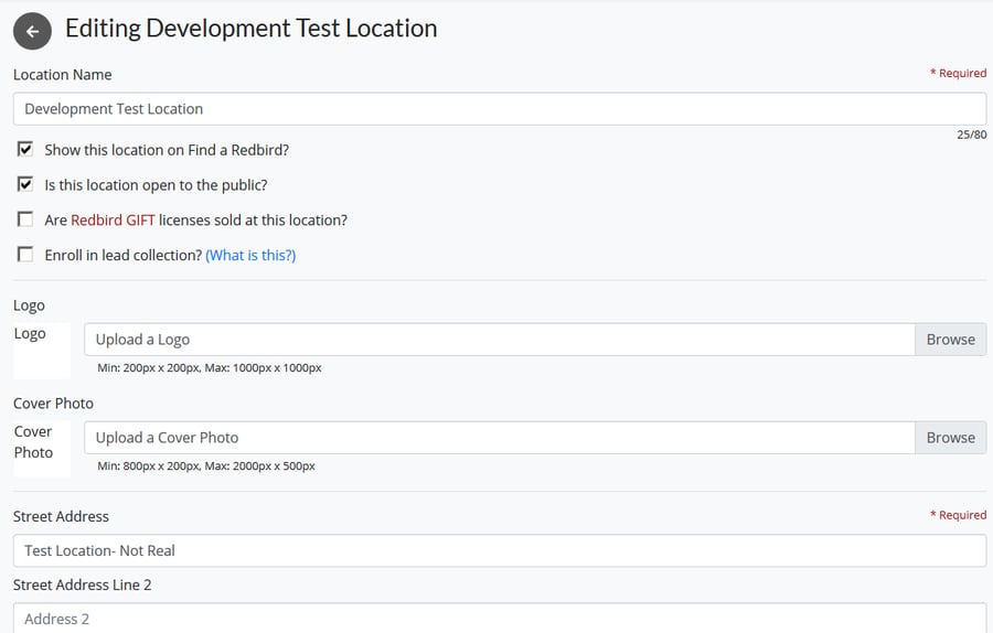 Edit Location User Guide